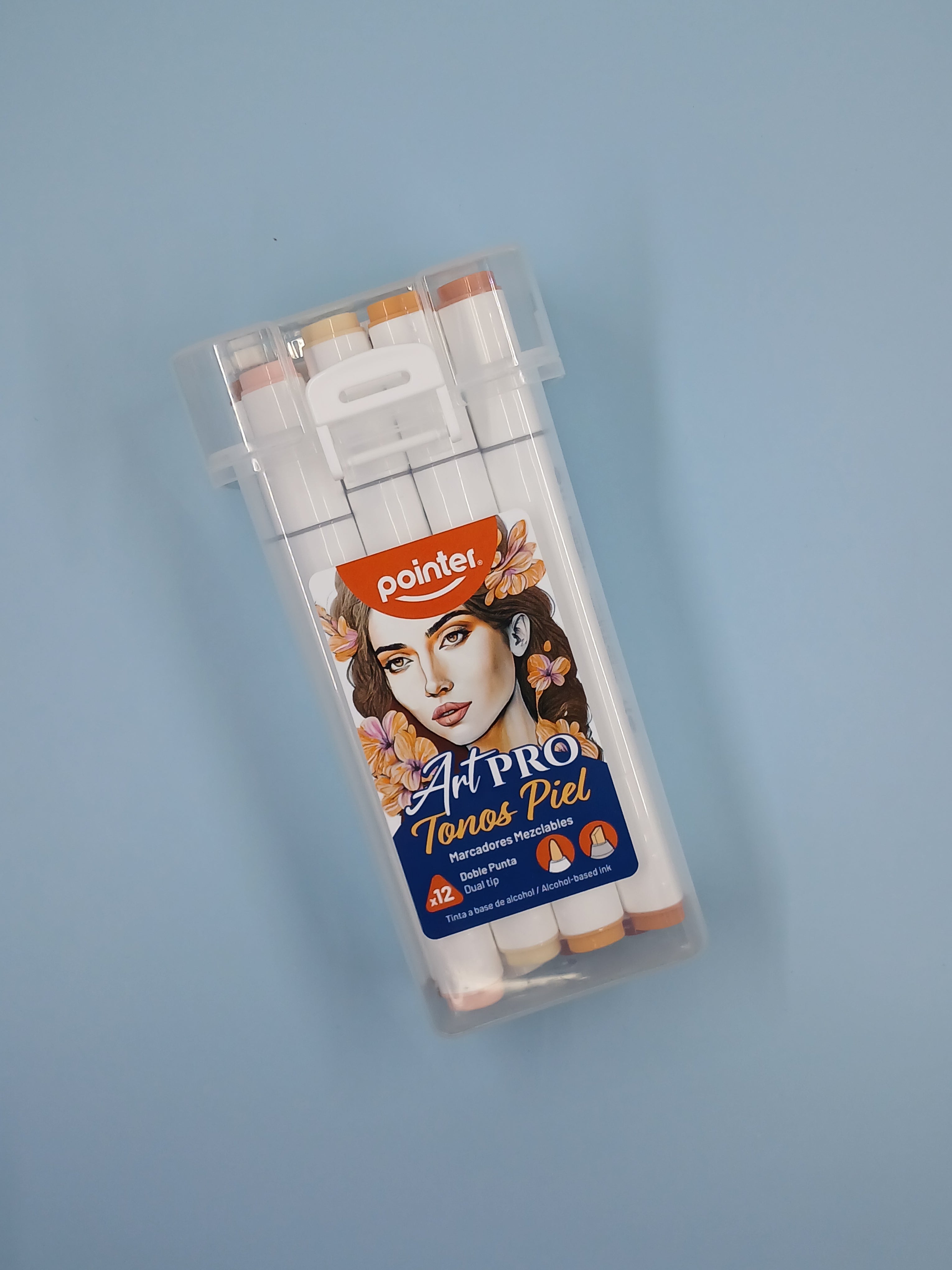 Alcohol Markers (12 Pcs) - Art Pro - Skin Tones - Pointer