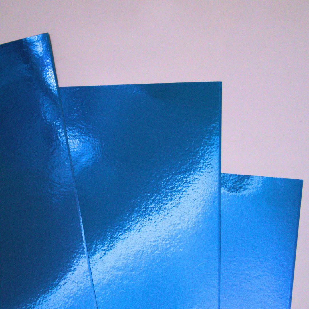 Cartulina Metalizada Azul - Pliego 50x70 cm