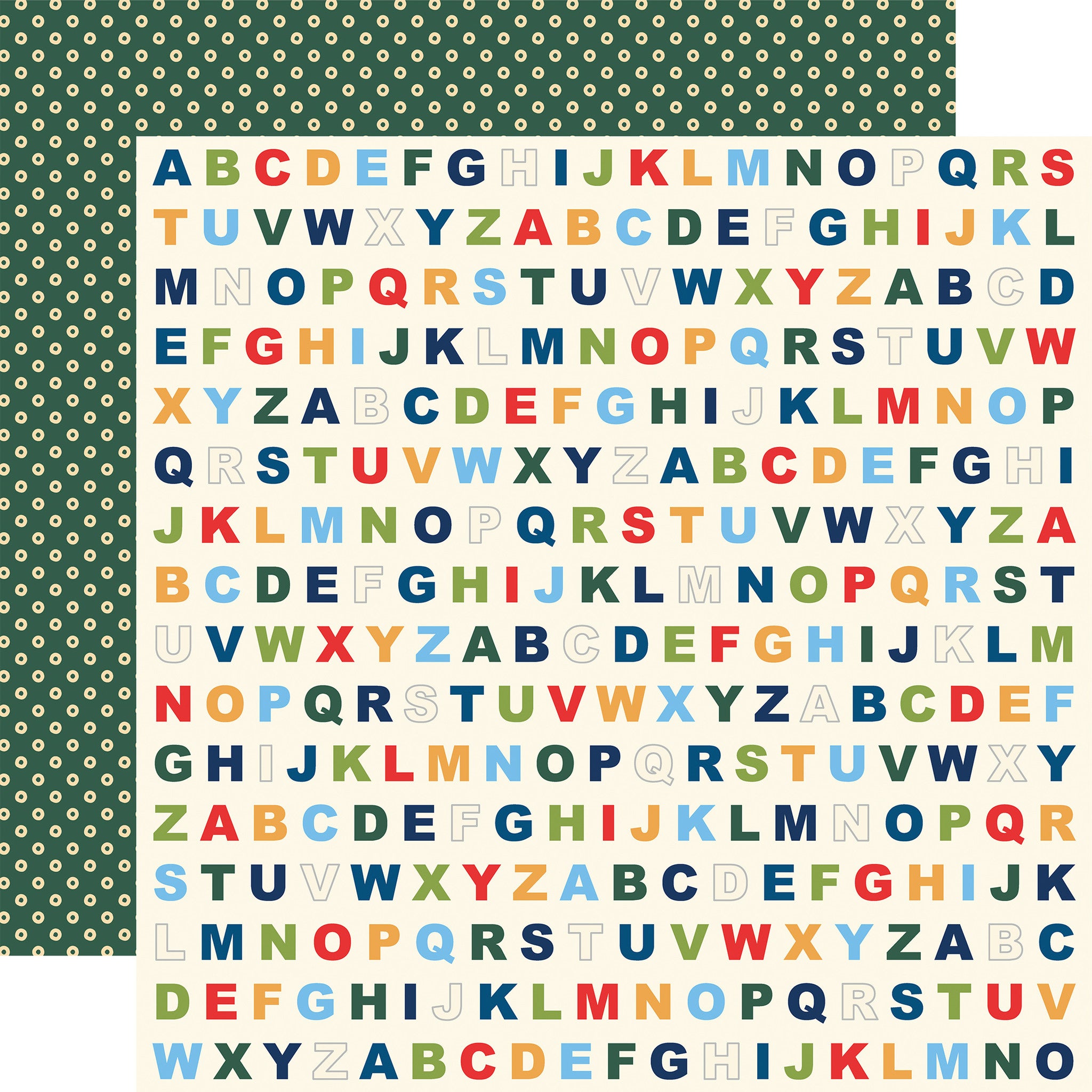 School Days: Alphabet - Papel Scrap 12x12 - Echo Park