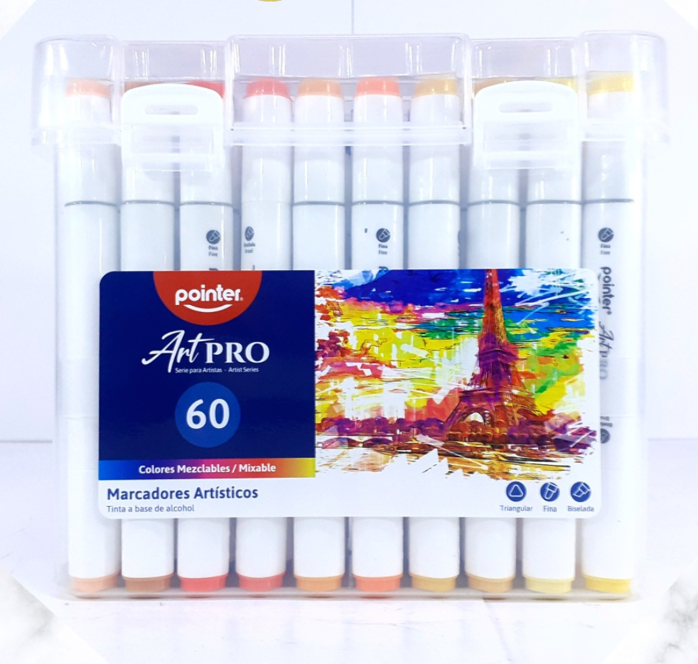 Art Pro Marker Box - Marcadores al Alcohol (60 Pz) - Pointer
