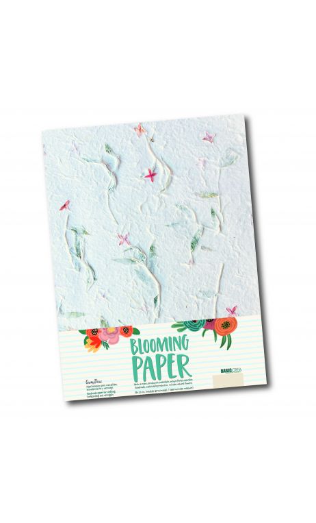 Papel hecho a mano sostenible - Palawan - floral - Basiccrea